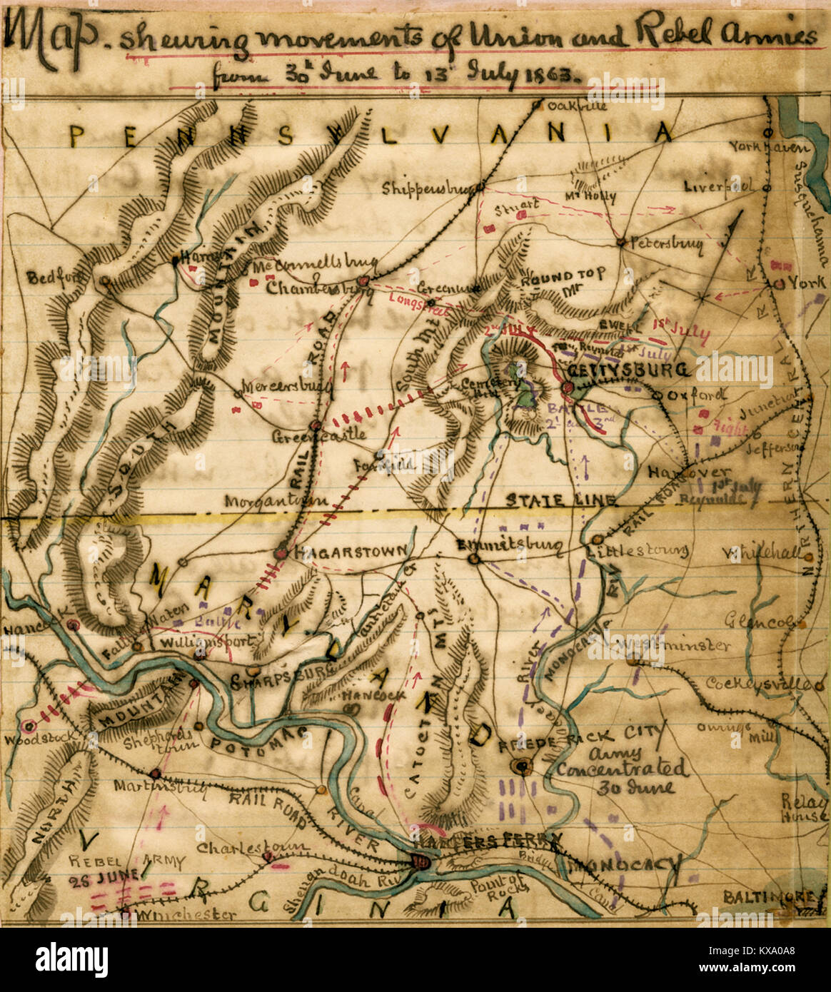 Winchester map hi-res stock photography and images - Alamy