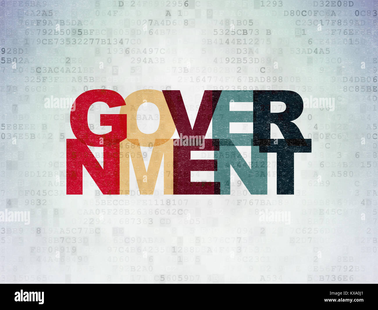 Politics concept: Government on Digital Data Paper background Stock ...