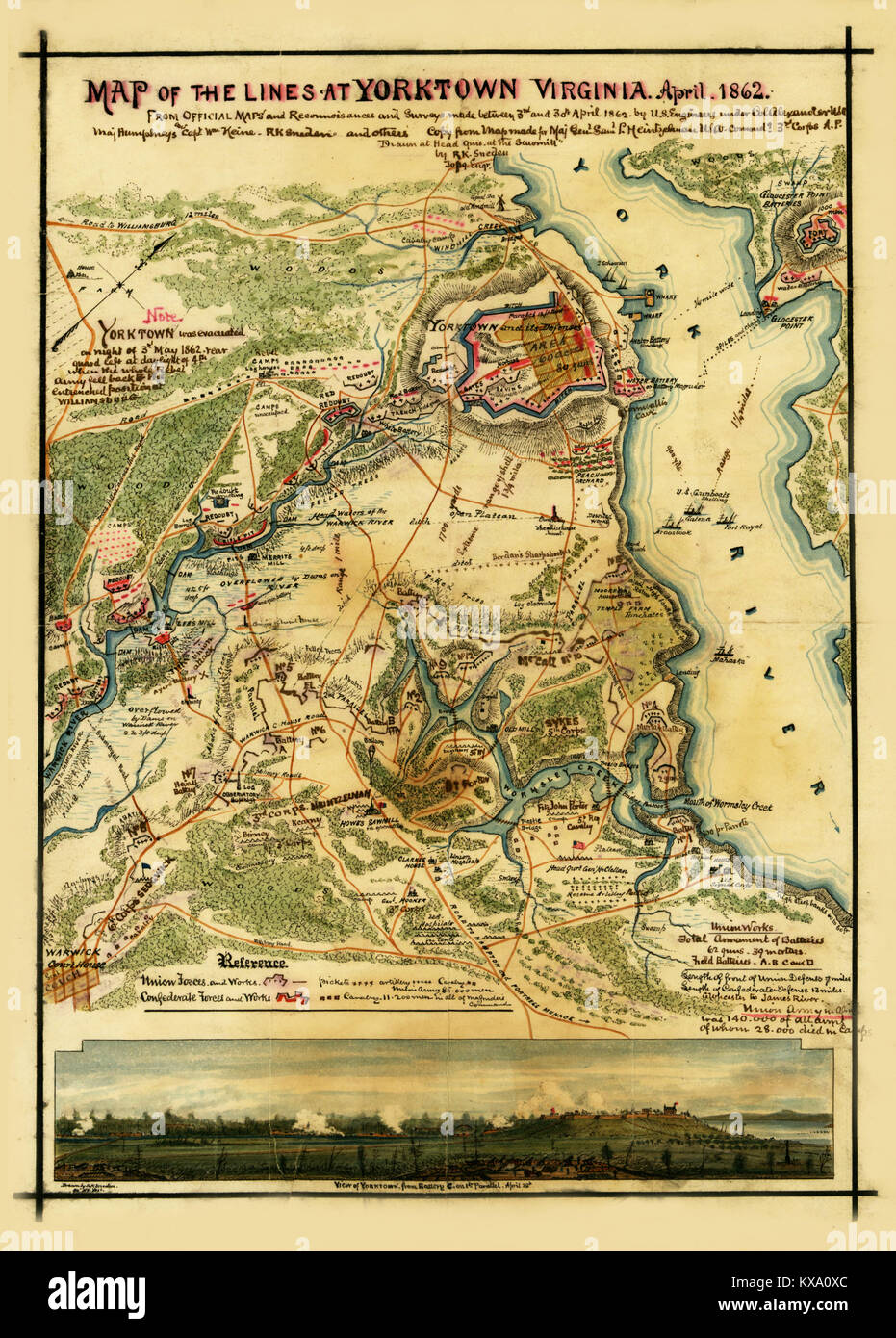 Yorktown, Virginia, April 1862 Stock Photo - Alamy