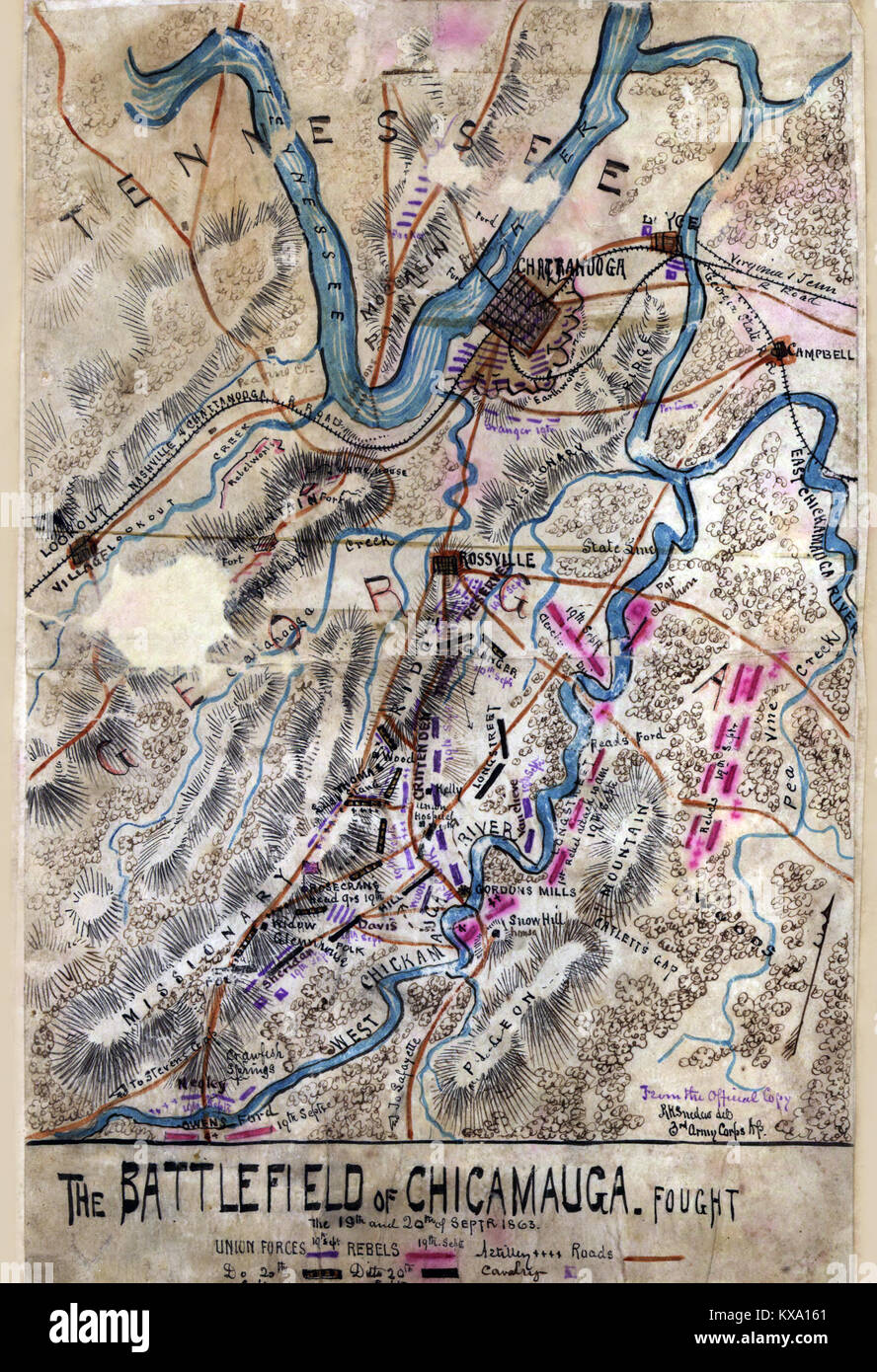 Battle of Chickamauga Stock Photo - Alamy