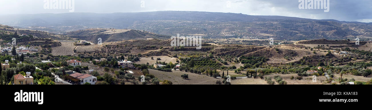 Panorama of fields near Polis in Cyprus Stock Photo - Alamy