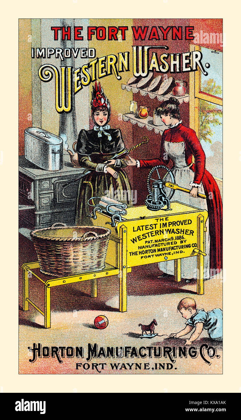The Fort Wayne improved western washer - Baby Stock Photo - Alamy