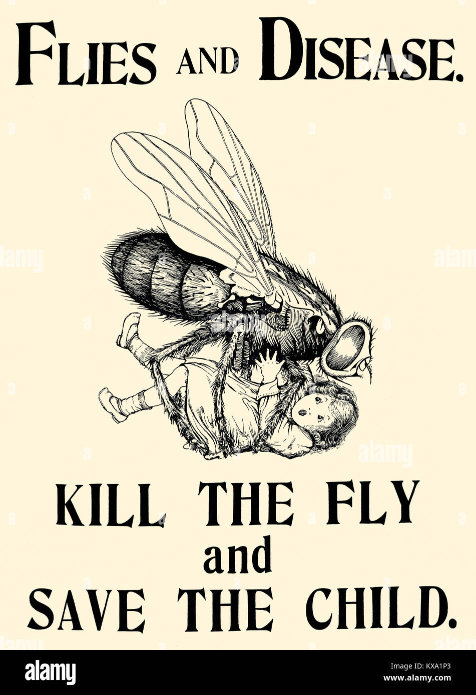 Kill The Fly and Save the Child Stock Photo - Alamy