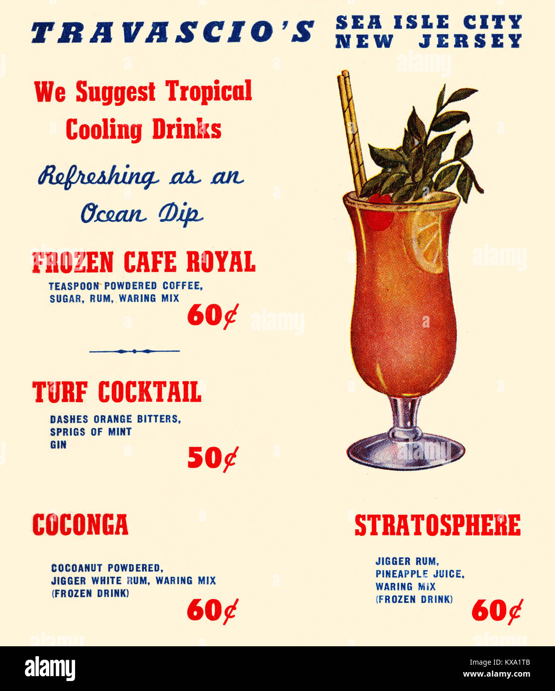 Travascio's Tropical Cooling Drinks; Stratosphere Stock Photo - Alamy