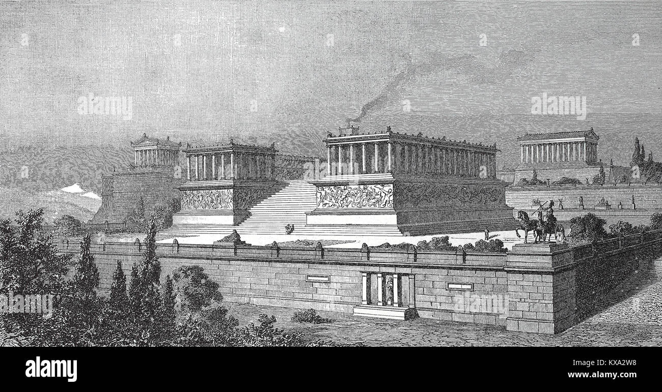 The altar building at the castle of Bergamon, after the drawing of R ...