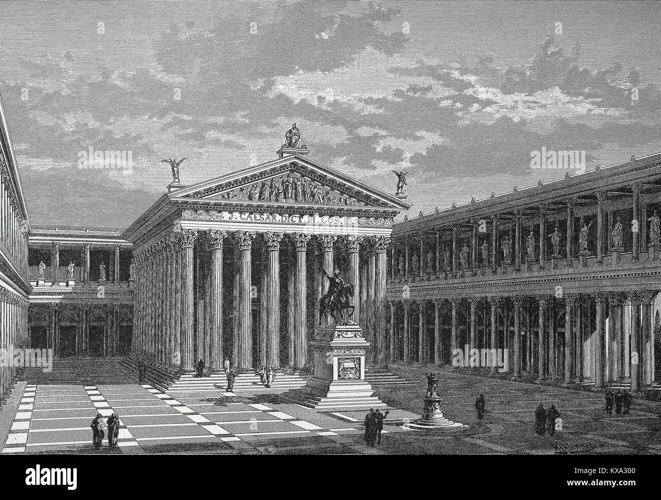 The Forum Julianum, Caesar's buildings in Rome, Italy, reconstruction ...