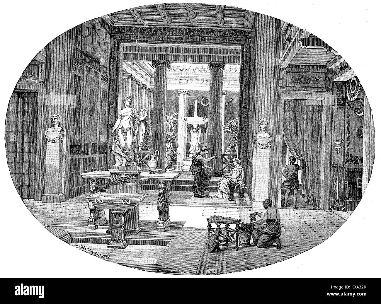 Ancient roman house drawing hi-res stock photography and images - Alamy