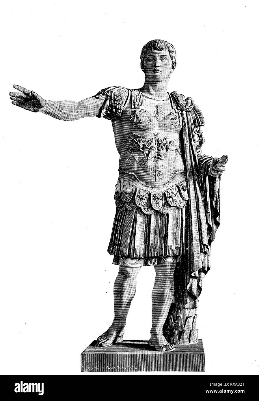 The ancient statue of a gemanicus in the Lateran Museum in Rome, Italy ...