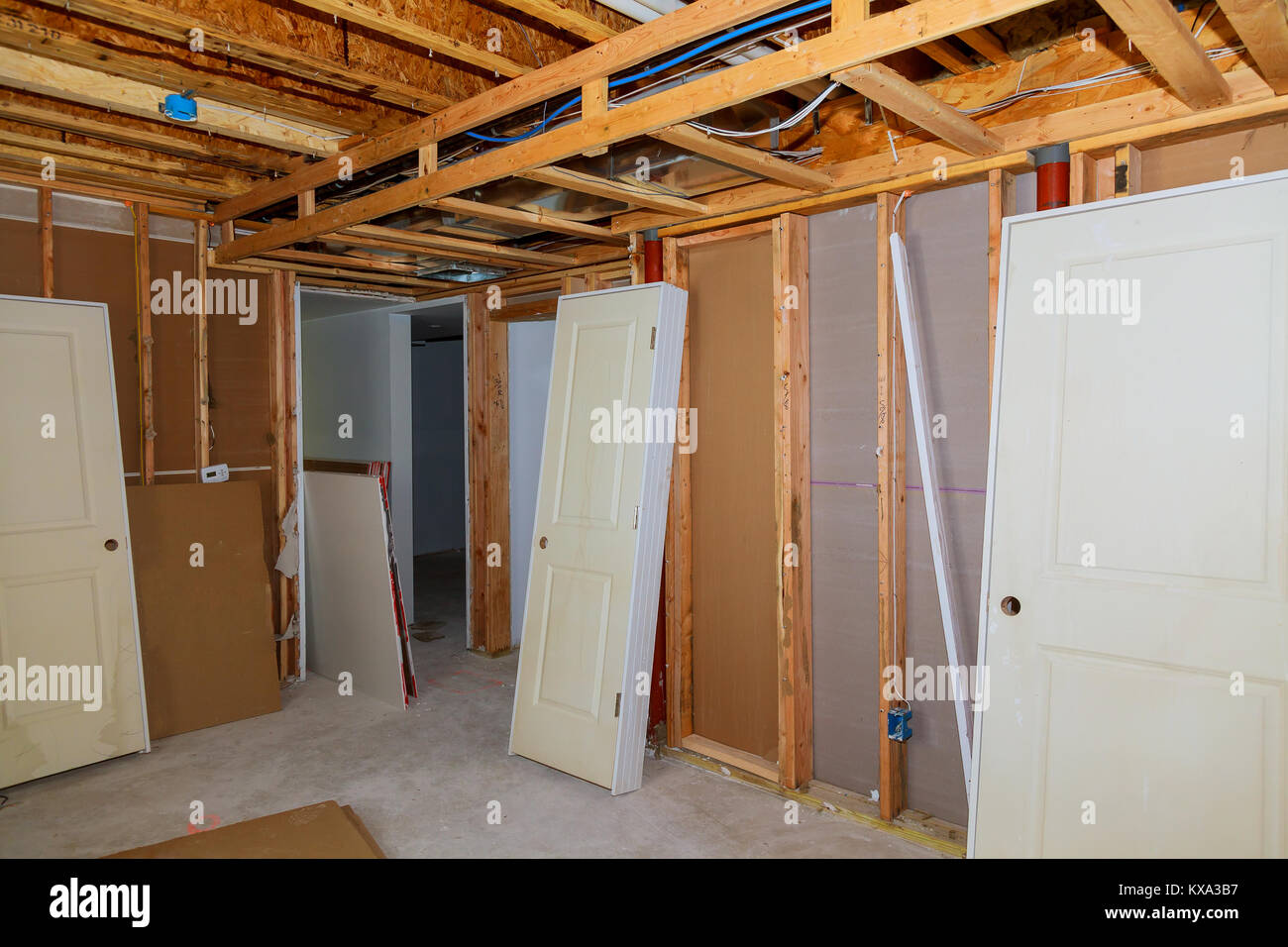 The frame building unfinished wood frame building with basic electrical ...