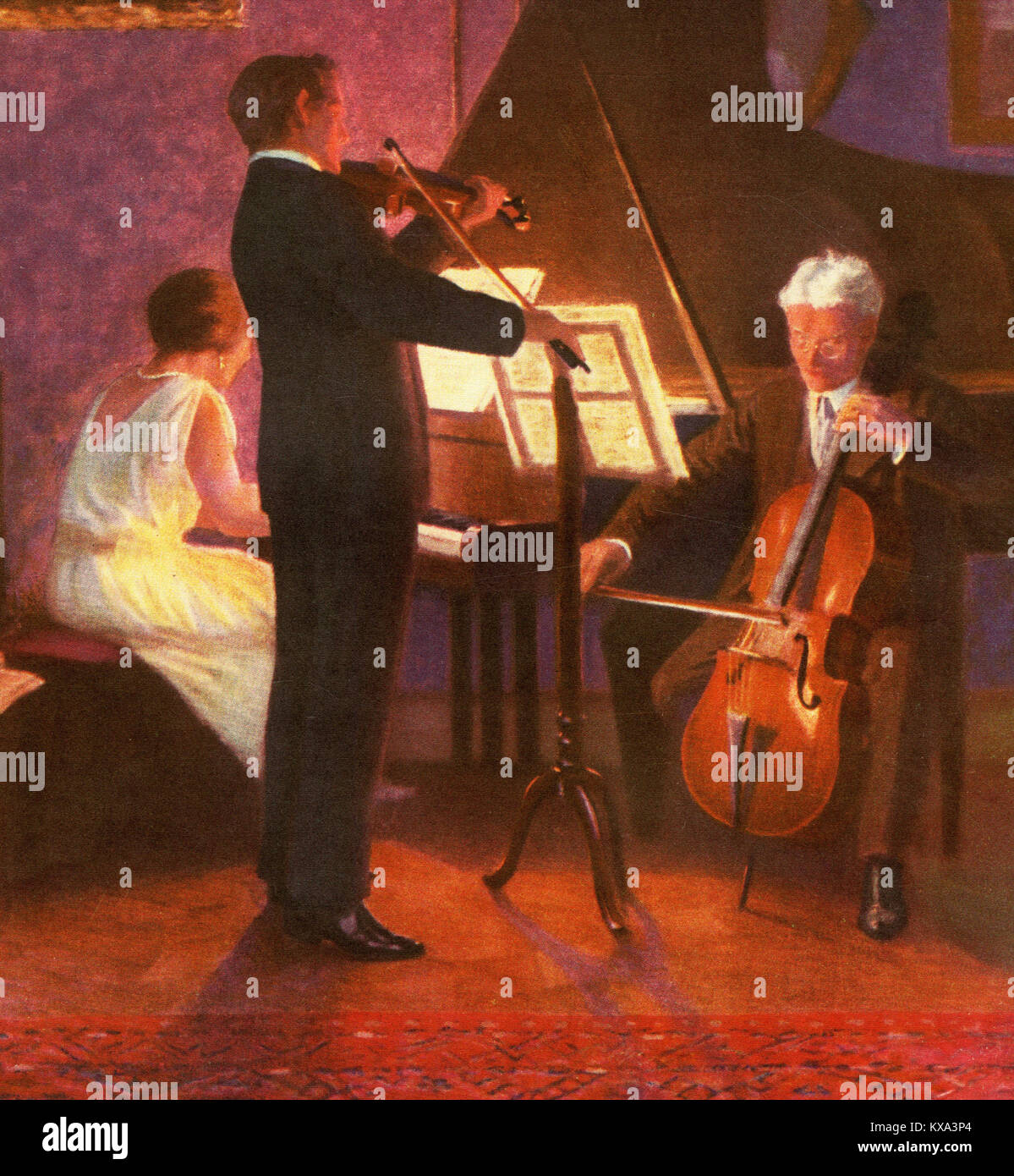 A Musical Trio Stock Photo - Alamy