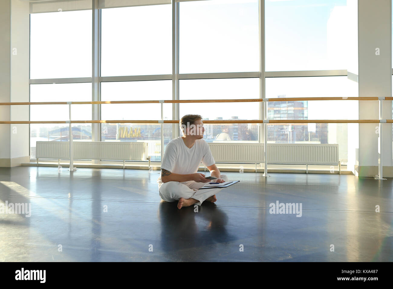 Professional sportsman diligently preparing for competition Stock Photo ...