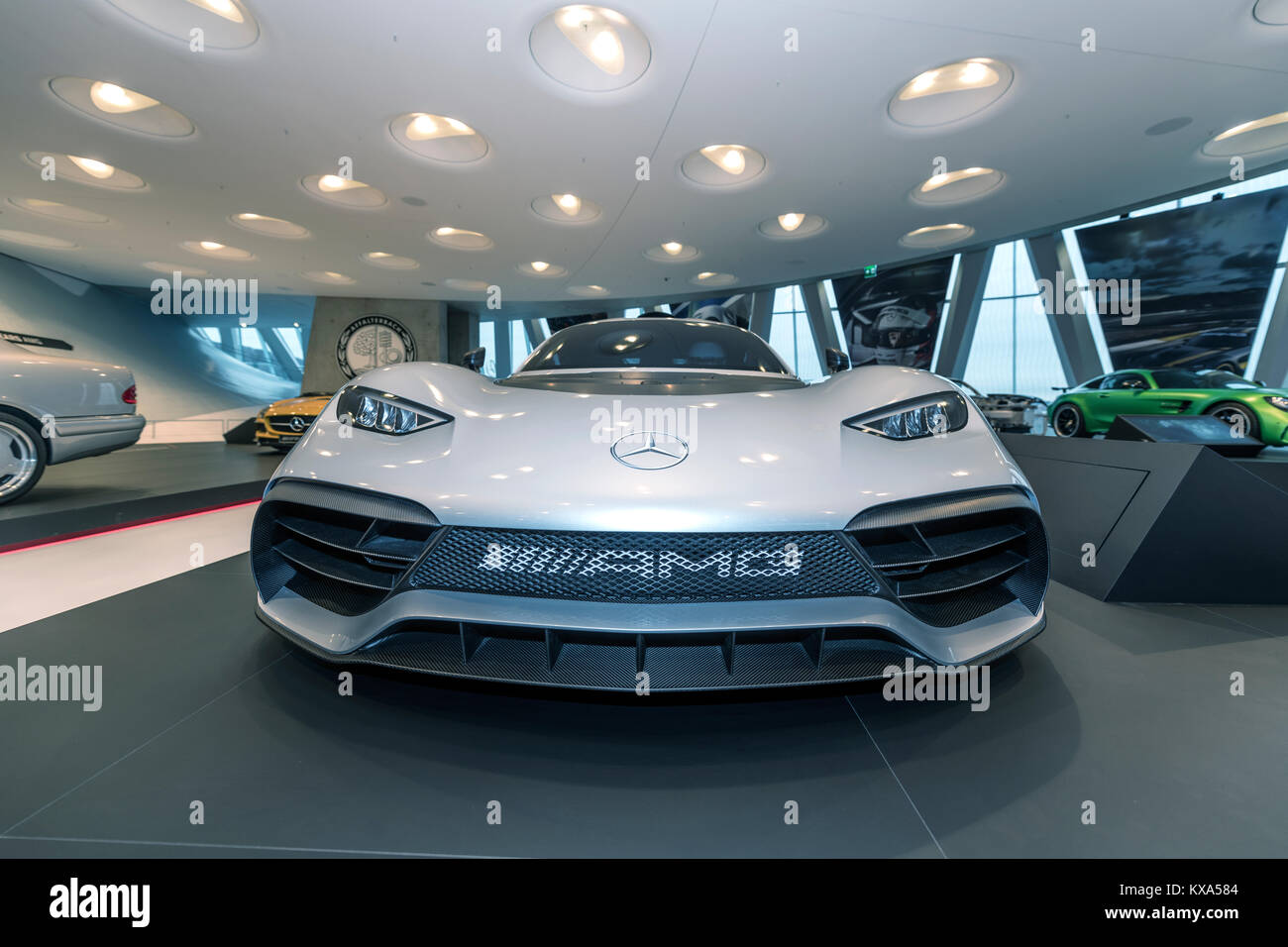 Exhibition of slected cars of the AMG branch at Mercedes Museum ...