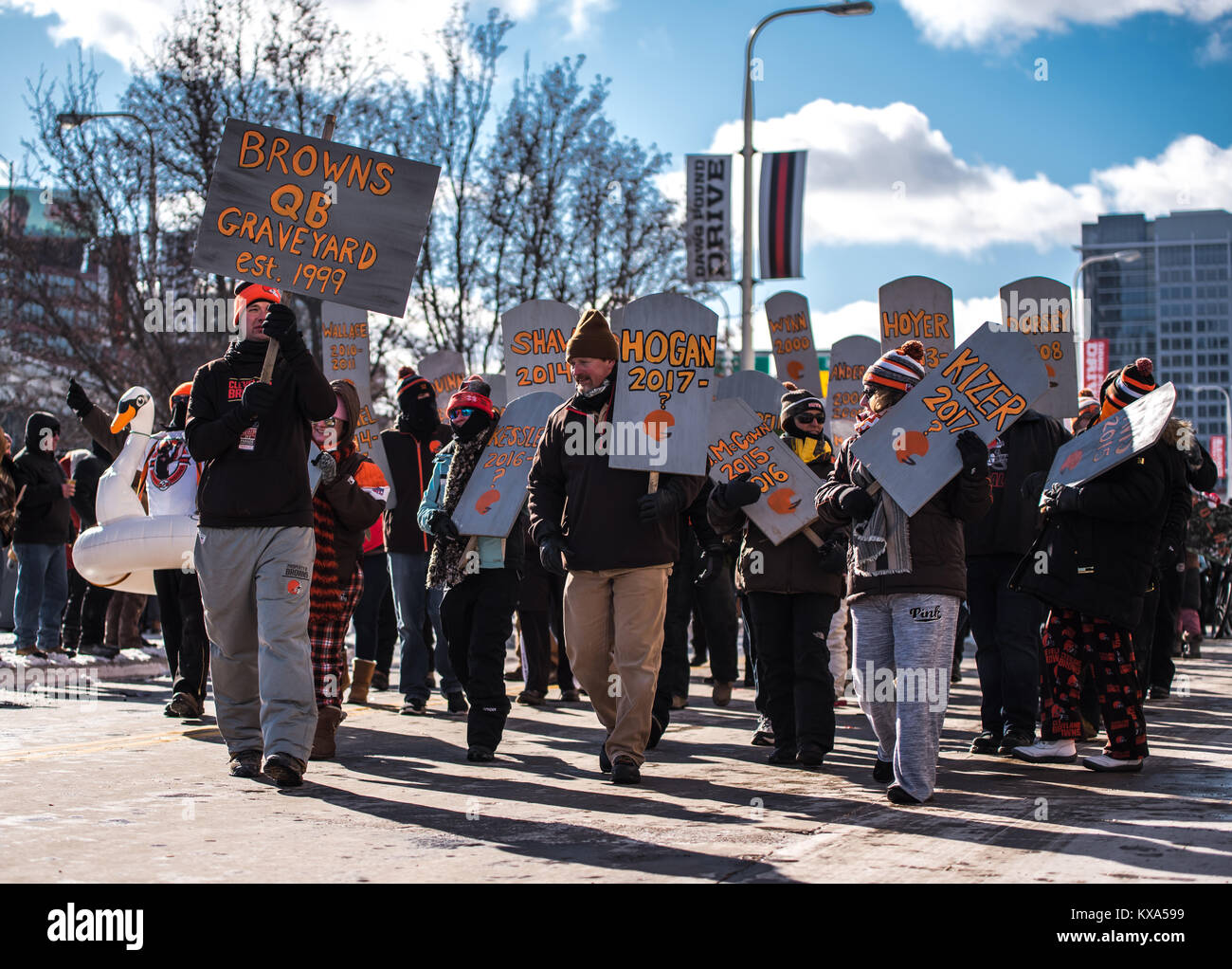 Cleveland Browns Perfect Season Parade Stock Photo - Alamy