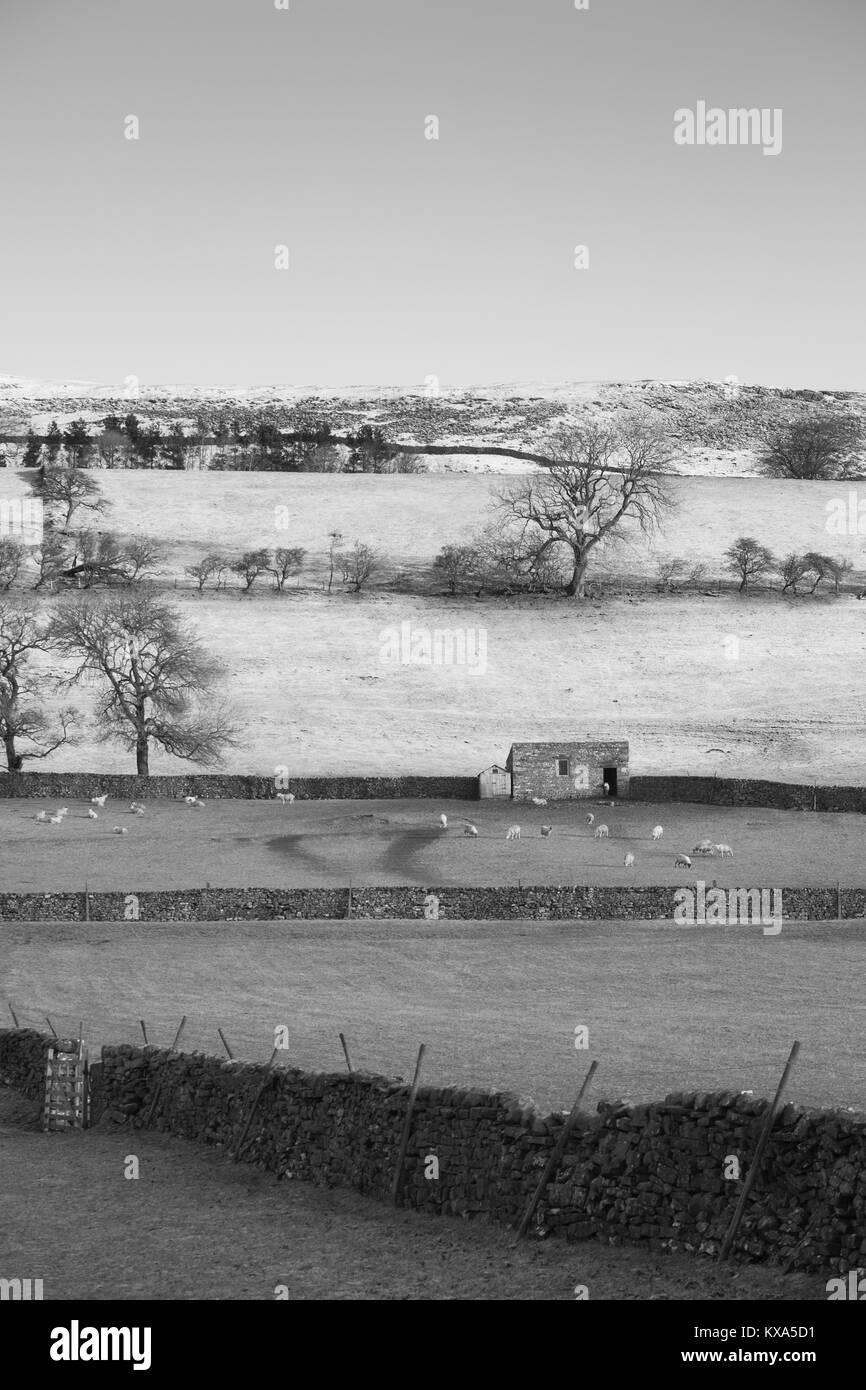Yorkshire dales national park, england Black and White Stock Photos ...