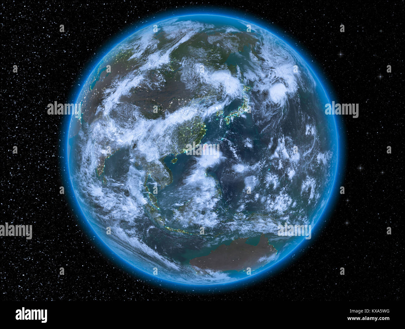 Taiwan satellite night view hi-res stock photography and images - Alamy