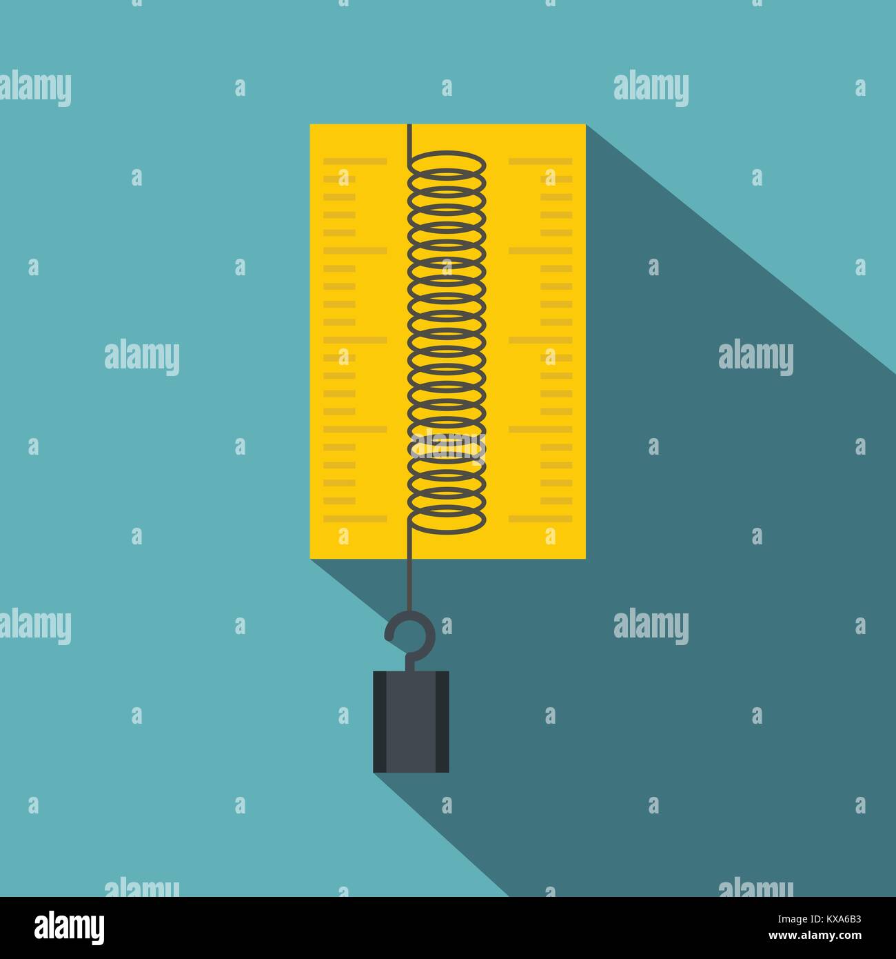 Dynamometer with weights icon, flat style Stock Vector Image & Art - Alamy