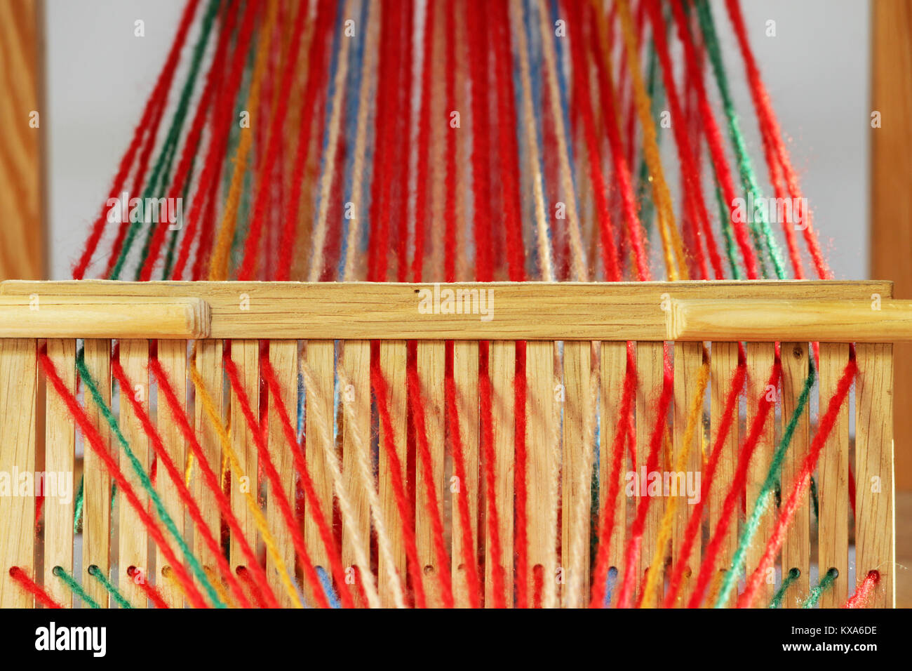 Weaving mini machine for making belts with patterns. Folk art, handmade ...