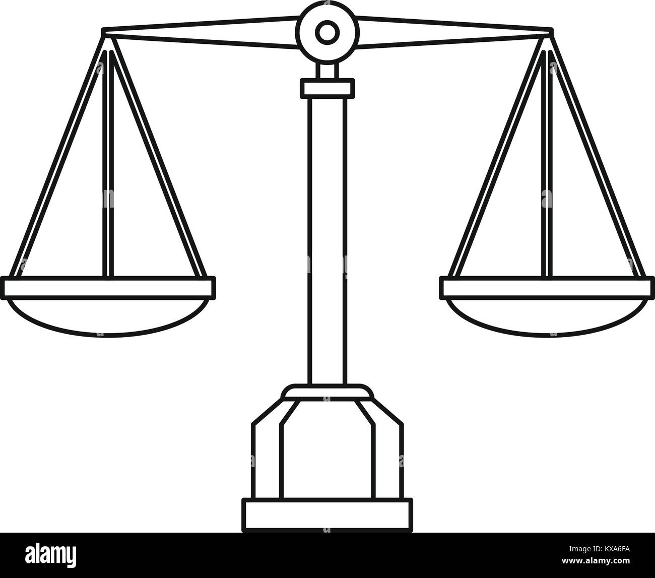Scale icon, outline style Stock Vector Image & Art - Alamy