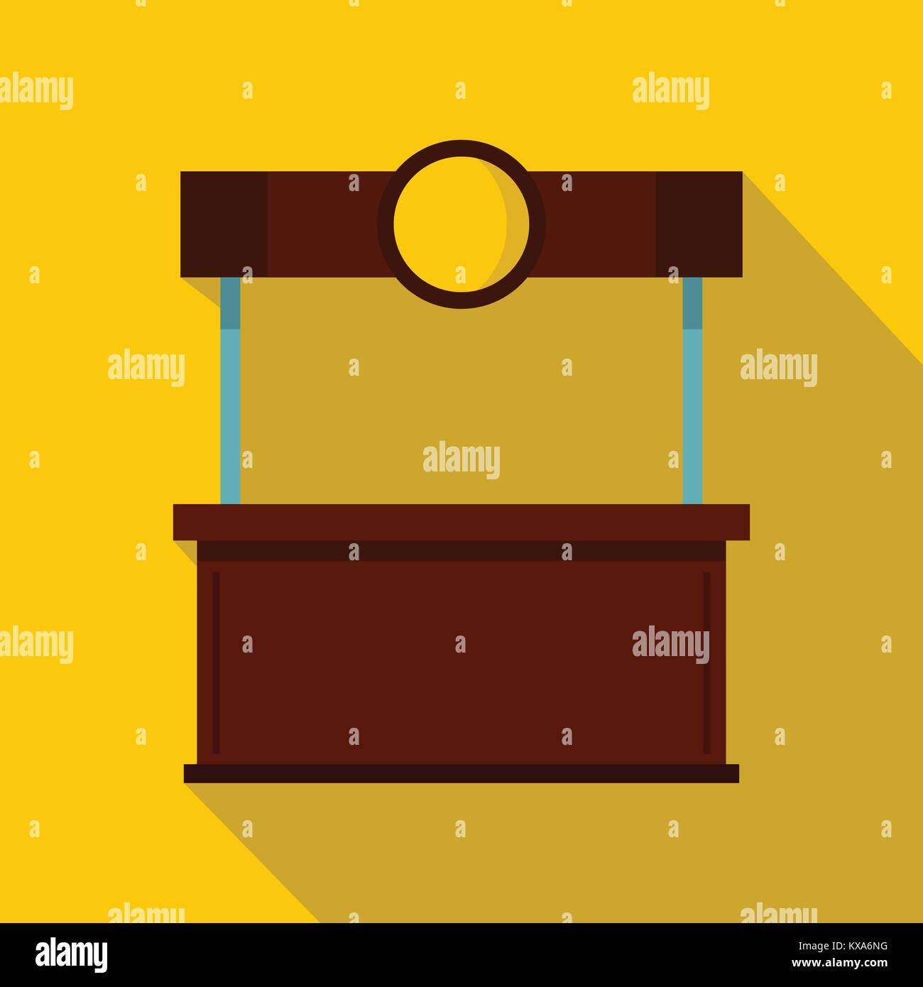 Empty counter with canopy icon, flat style Stock Vector Image & Art - Alamy