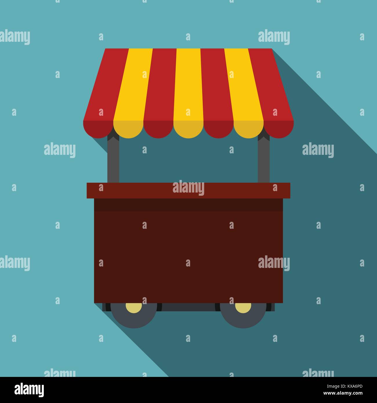 Fast food cart icon, flat style Stock Vector Image & Art - Alamy