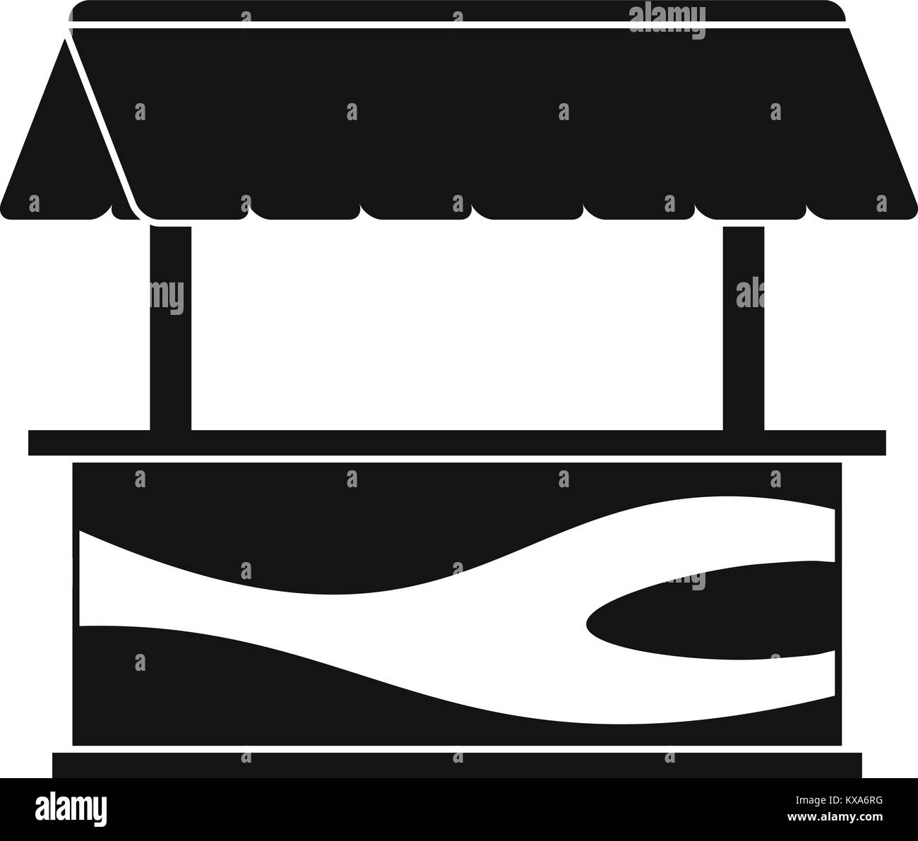 Market stall with awning icon, simple style Stock Vector Image & Art ...