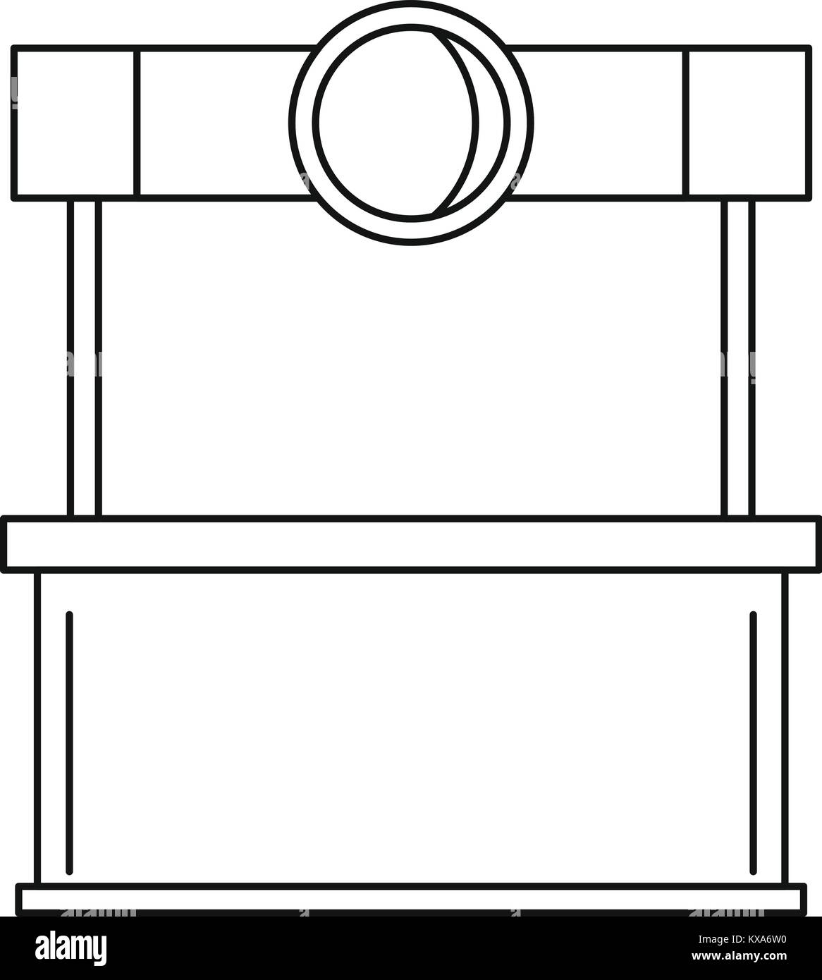 Street cuisine stand Black and White Stock Photos & Images - Alamy