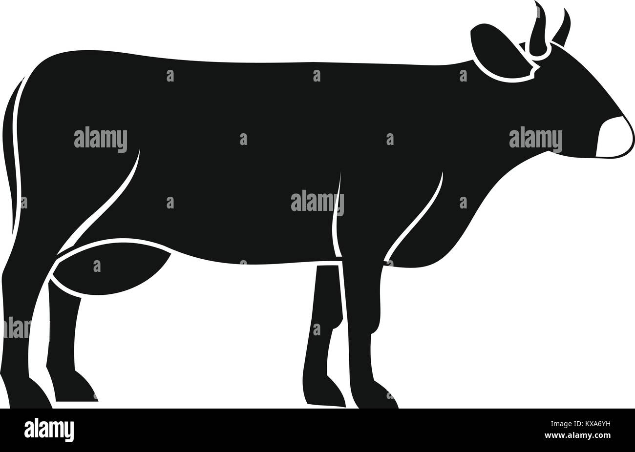 Cow icon, simple style Stock Vector Image & Art - Alamy