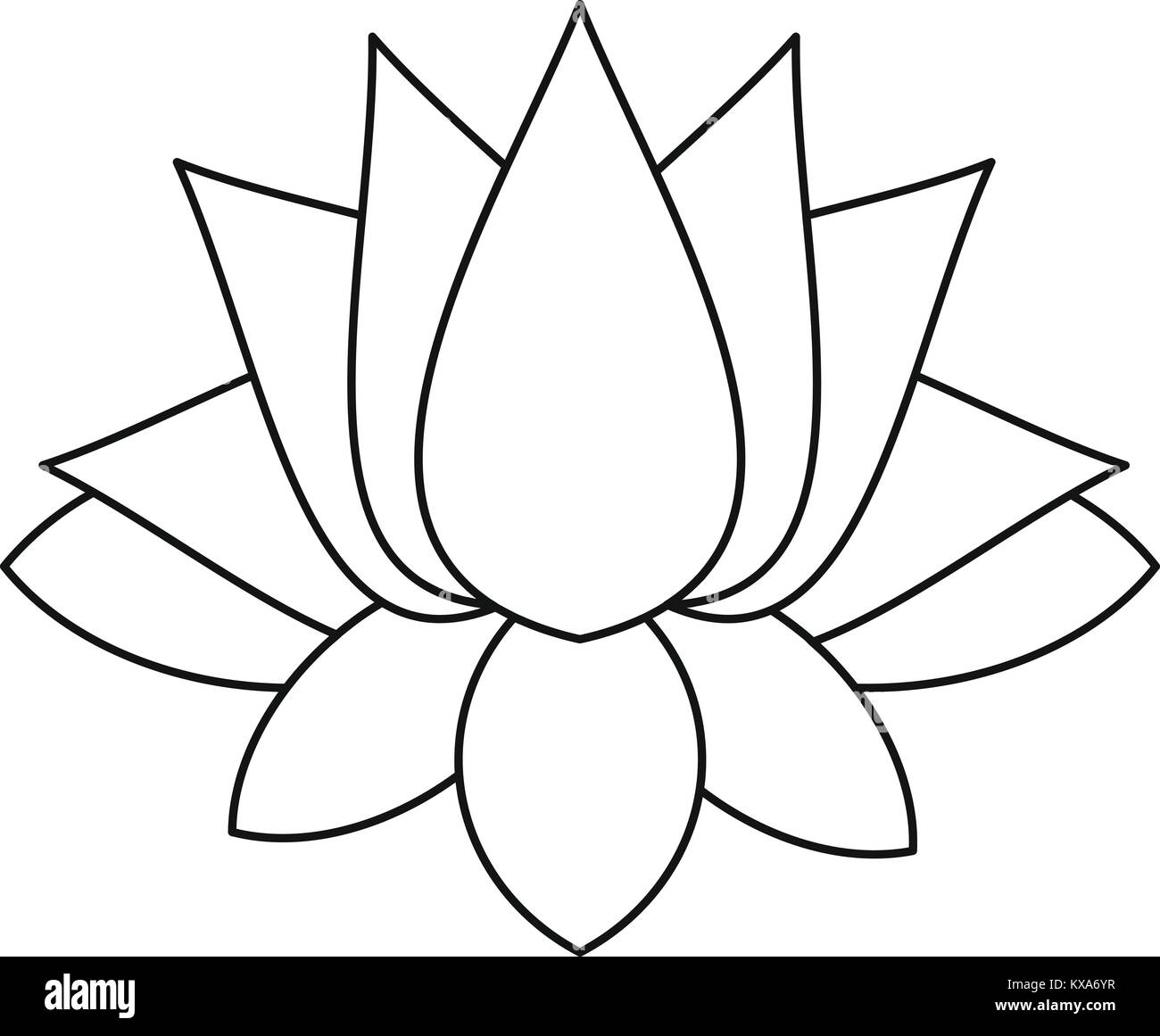Lotus icon, outline style Stock Vector Image & Art - Alamy