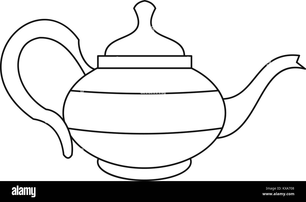 Teapot icon, outline style Stock Vector Image & Art - Alamy