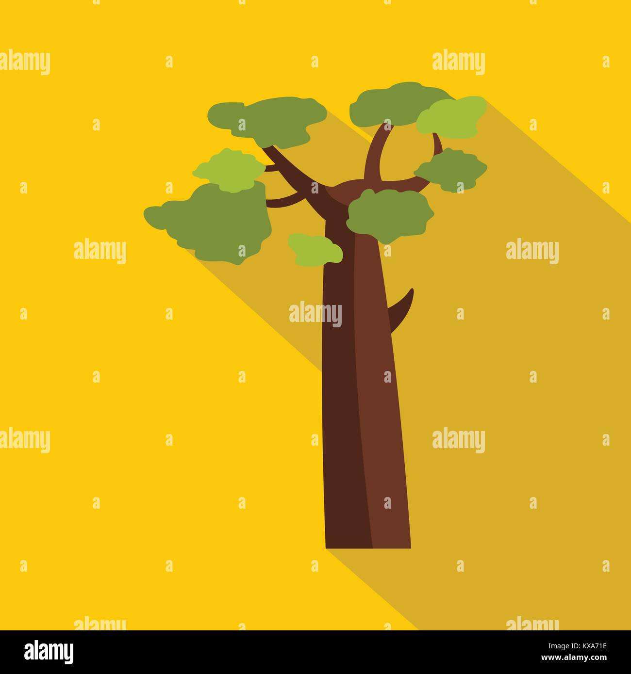 Baobab tree shadow Stock Vector Images - Alamy