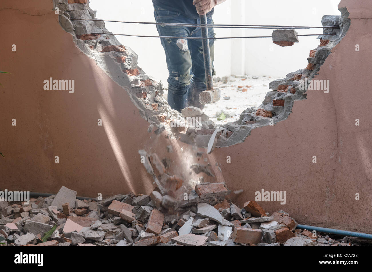 Smashed walls hi-res stock photography and images - Alamy