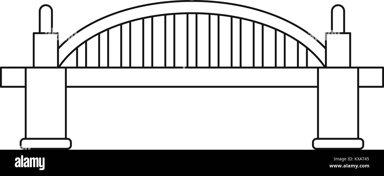Bridge icon, outline style Stock Vector Image & Art - Alamy