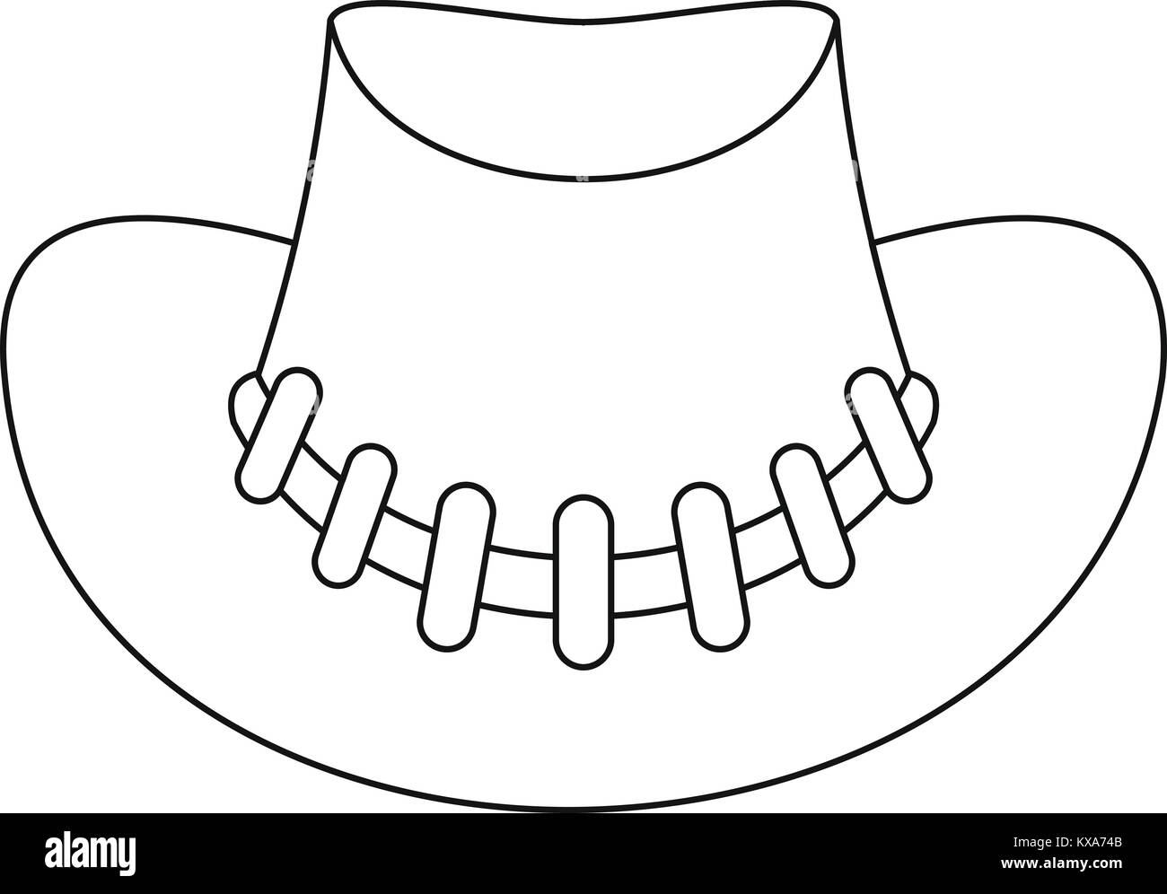 Cowboy hat icon, outline style Stock Vector Image & Art - Alamy