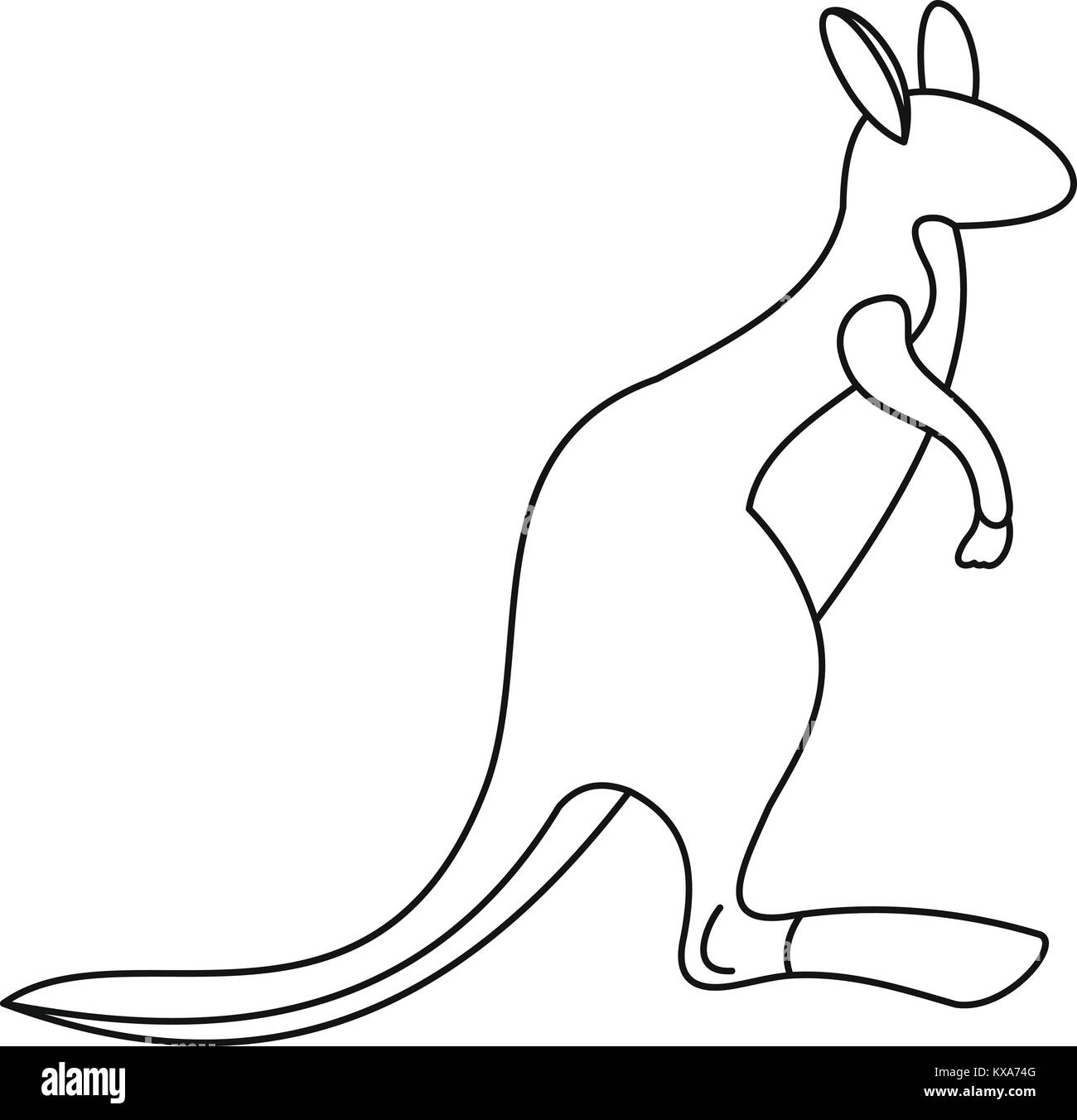 Kangaroo icon, outline style Stock Vector Image & Art - Alamy