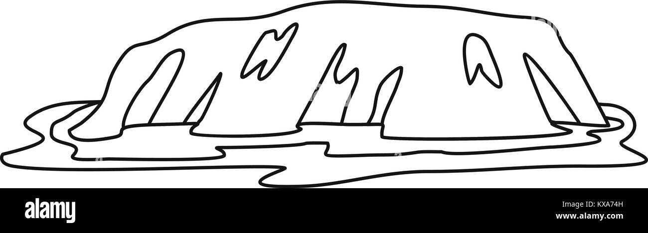 Cliff icon, outline style Stock Vector Image & Art - Alamy