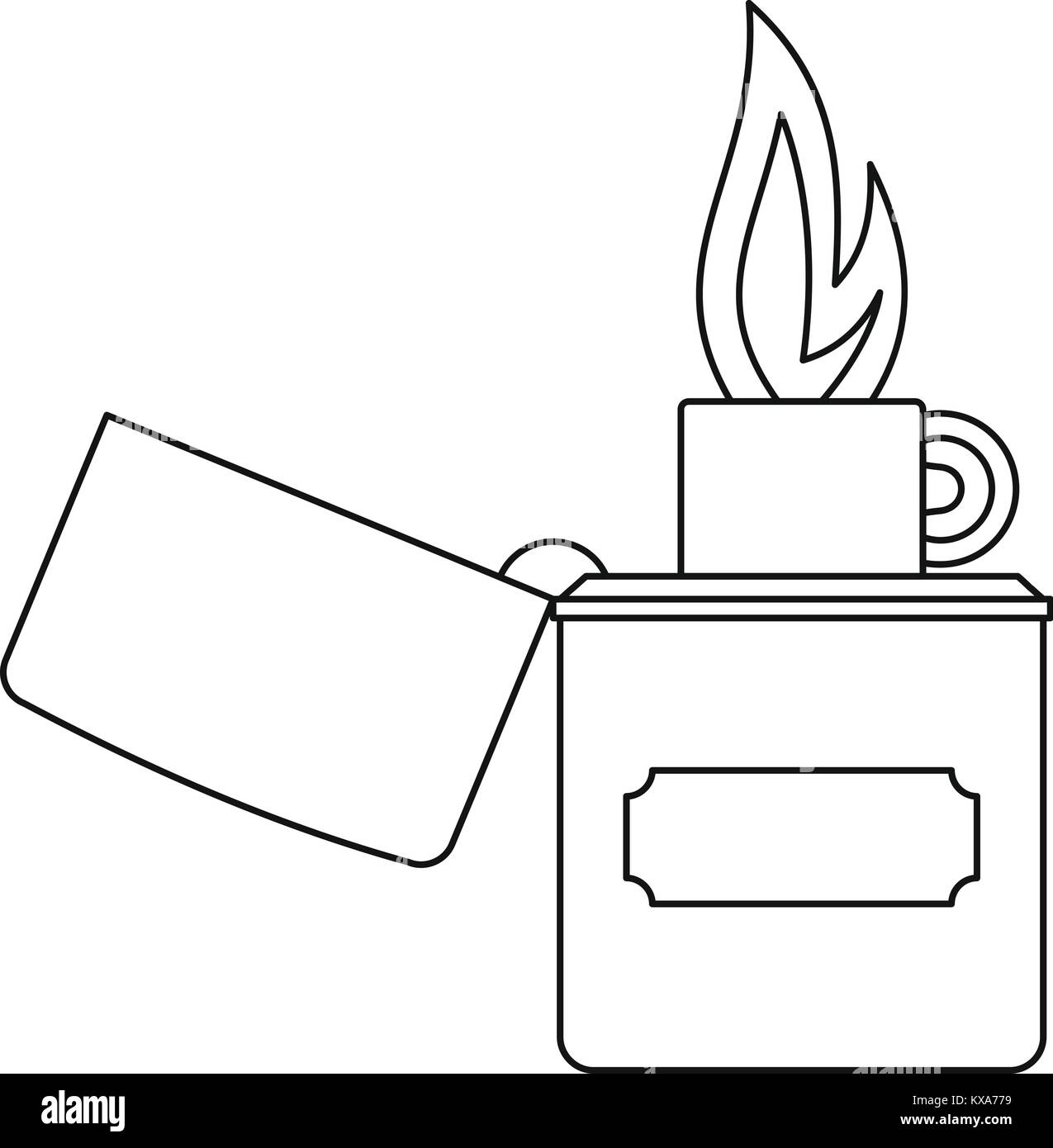 Lighter icon, outline style Stock Vector Image & Art - Alamy