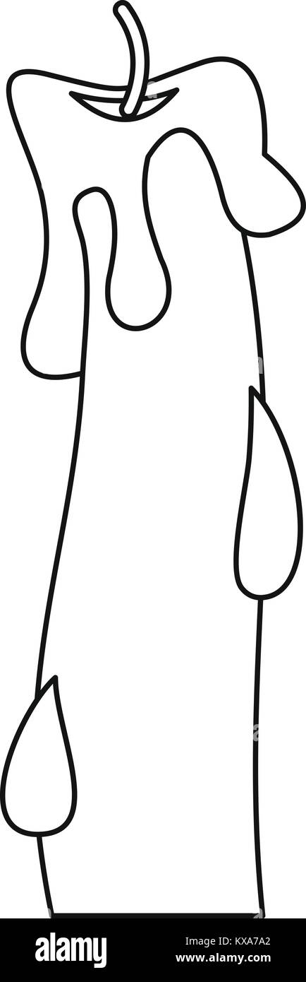 Waxy candle icon, outline style Stock Vector Image & Art - Alamy