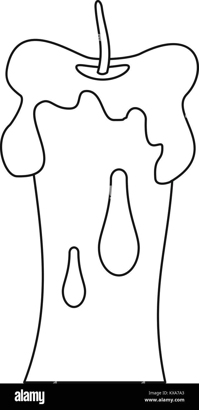 Waxen candle icon, outline style Stock Vector Image & Art - Alamy