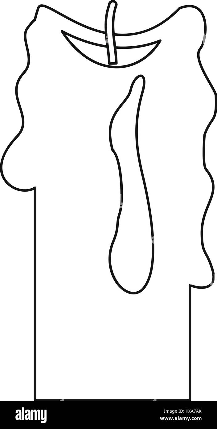 Decorative candle icon, outline style Stock Vector Image & Art - Alamy