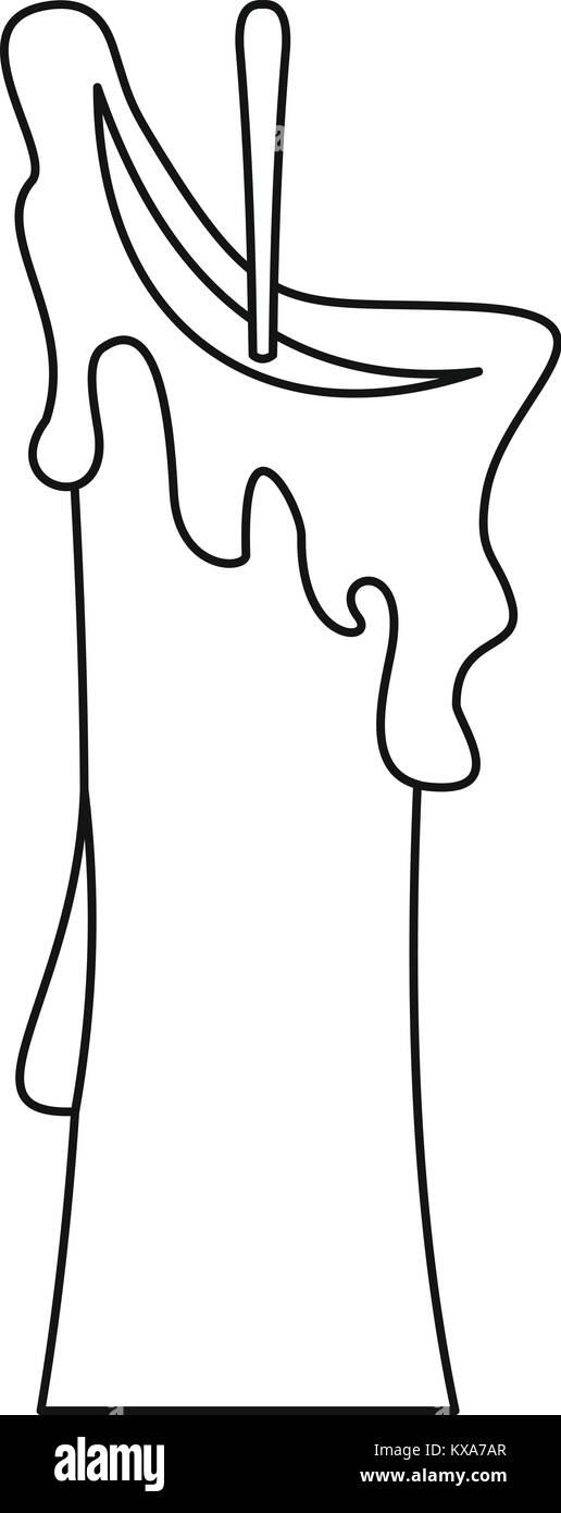 Little candle icon, outline style Stock Vector Image & Art - Alamy