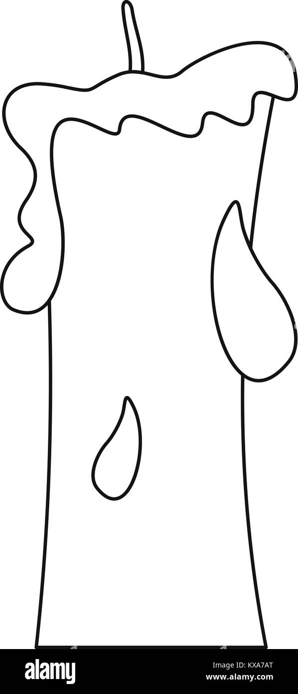 Small candle icon, outline style Stock Vector Image & Art - Alamy