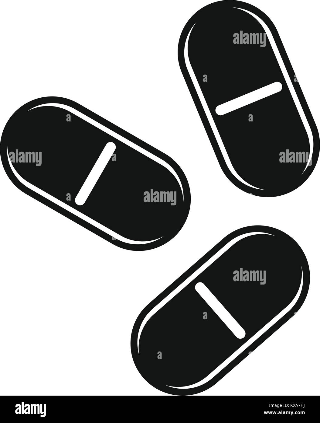 Three pills icon, simple style Stock Vector Image & Art - Alamy