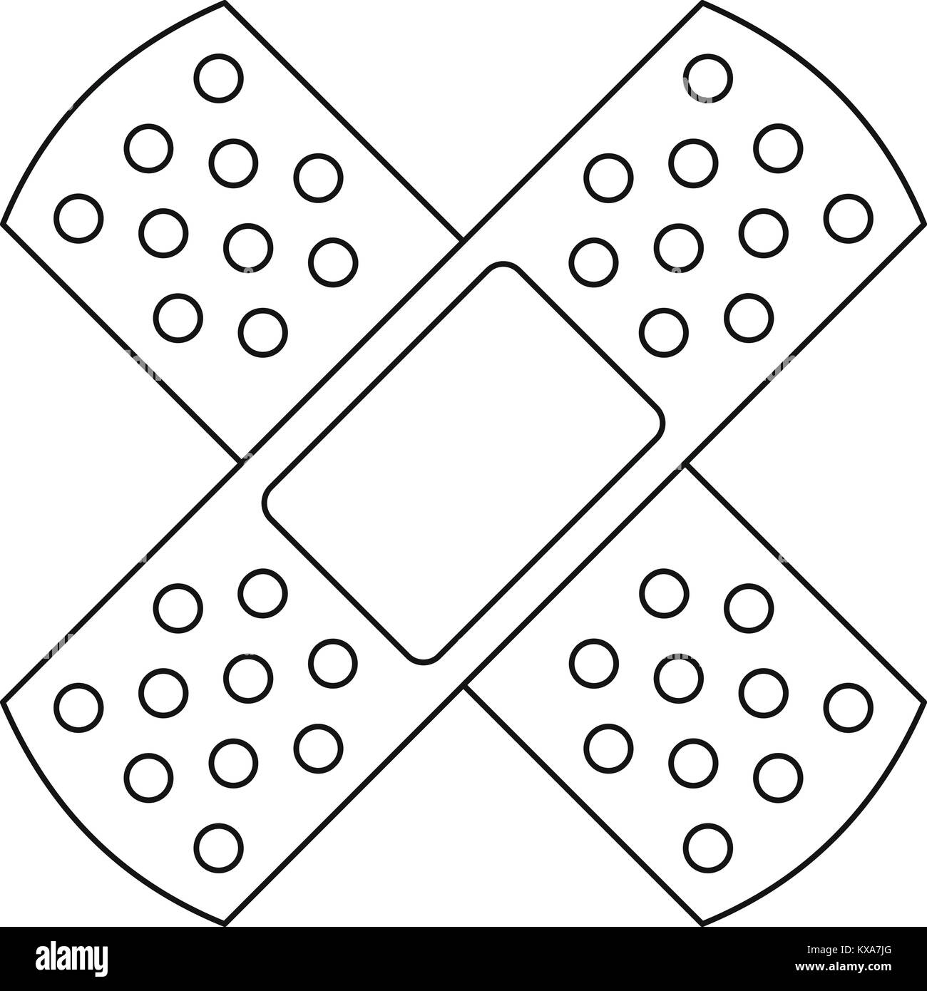 Patch icon, outline style Stock Vector Image & Art - Alamy