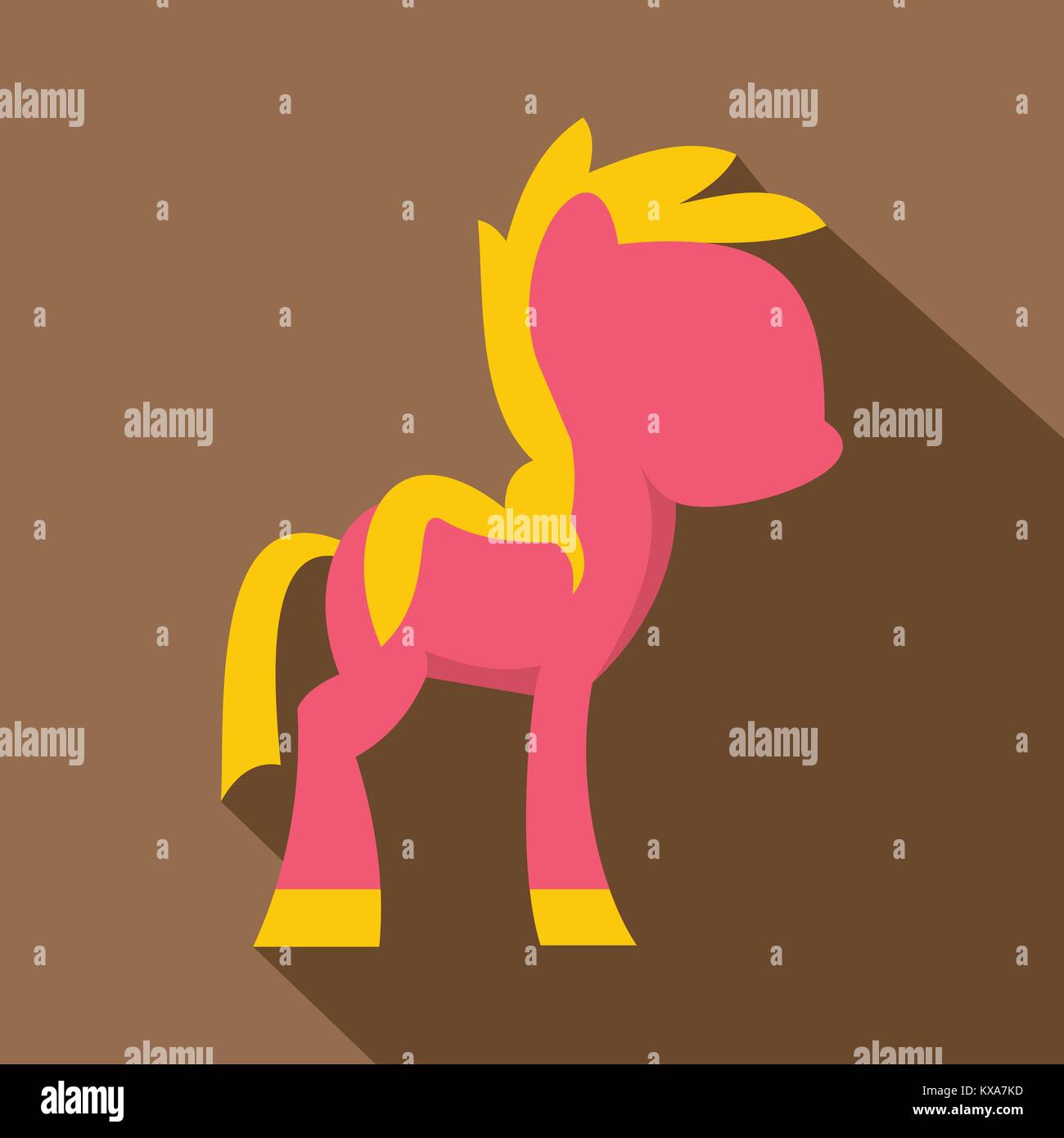 Little pony icon, flat style Stock Vector Image & Art - Alamy