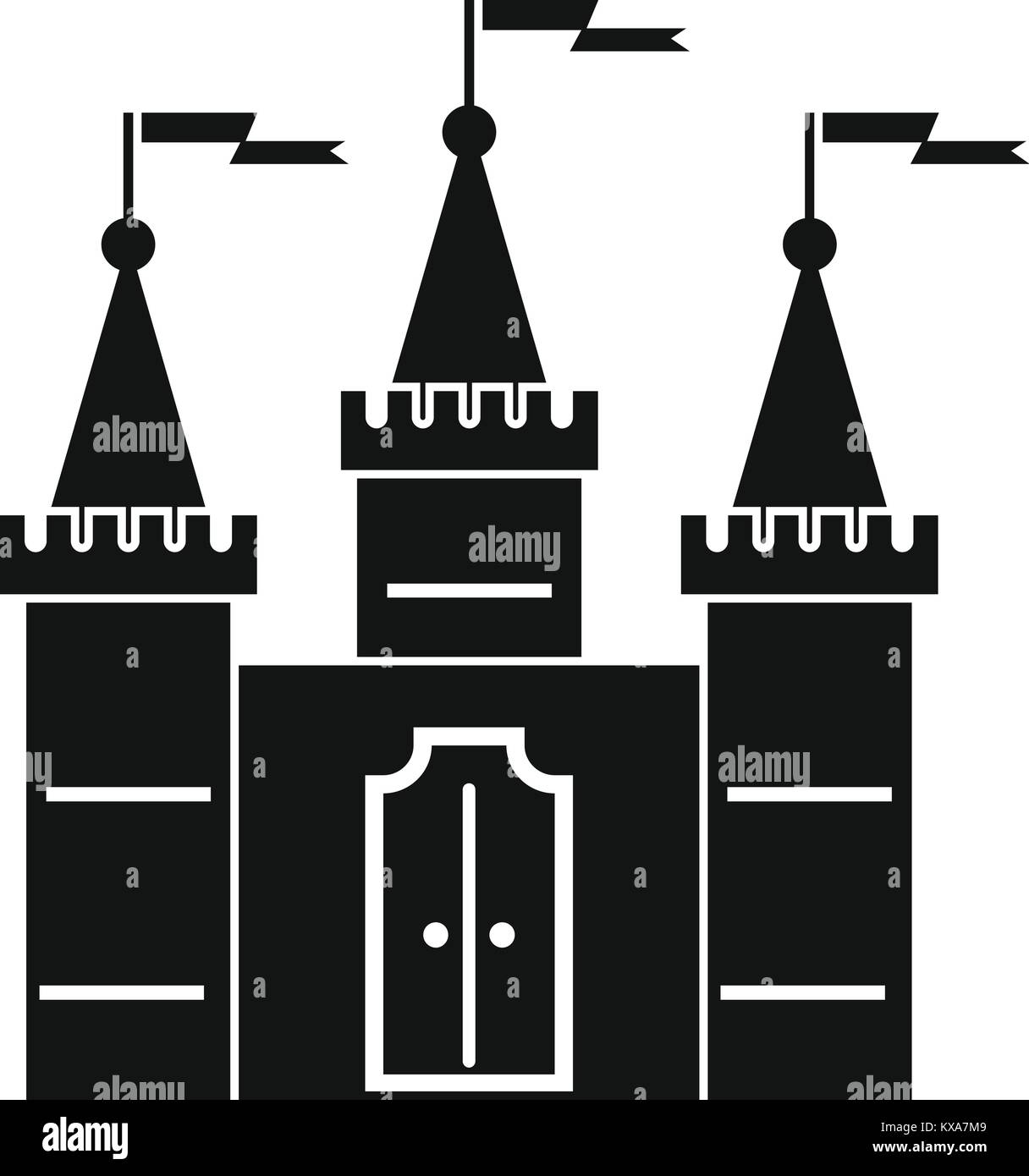 Castle icon, simple style Stock Vector Image & Art - Alamy