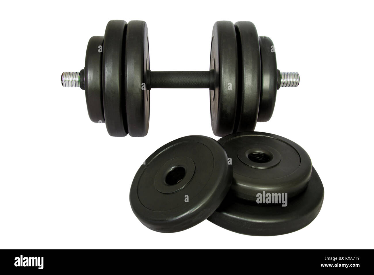 Dumbell isolated on white Stock Photo - Alamy