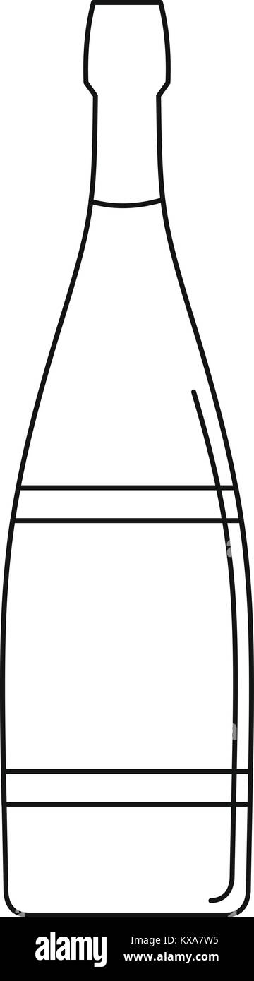 Glass bottle icon, outline style Stock Vector Image & Art - Alamy