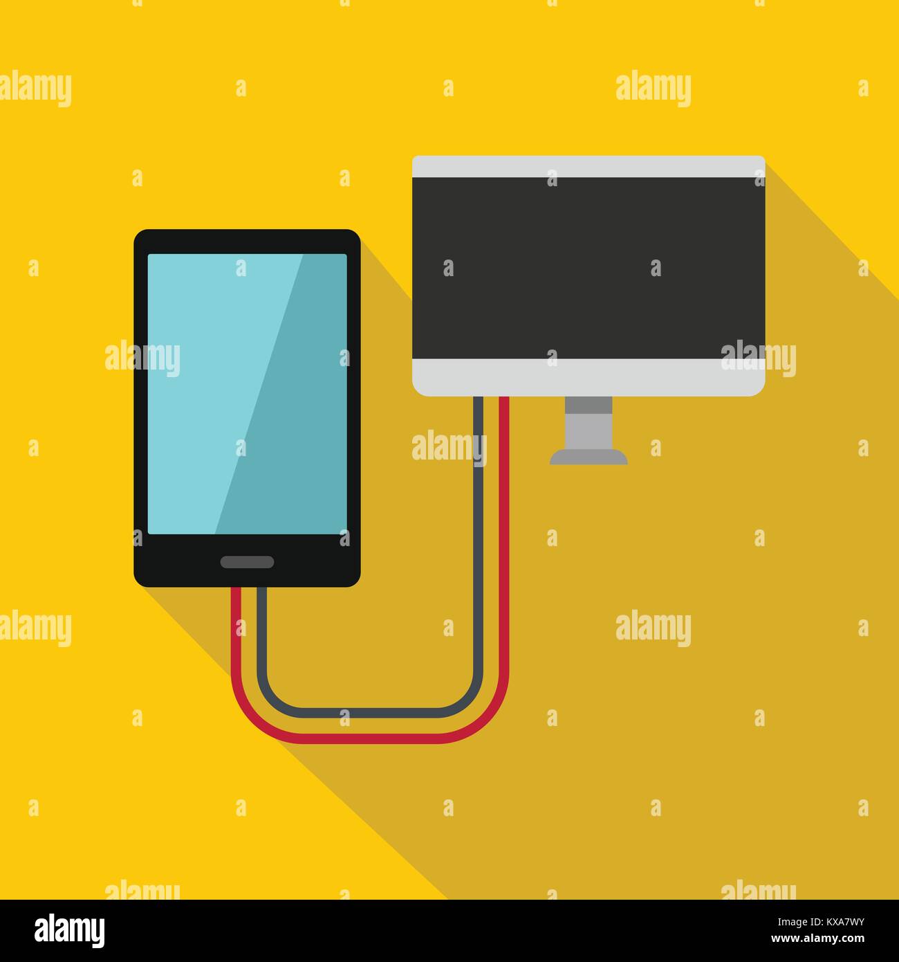 Connection phone icon, flat style Stock Vector Image & Art - Alamy