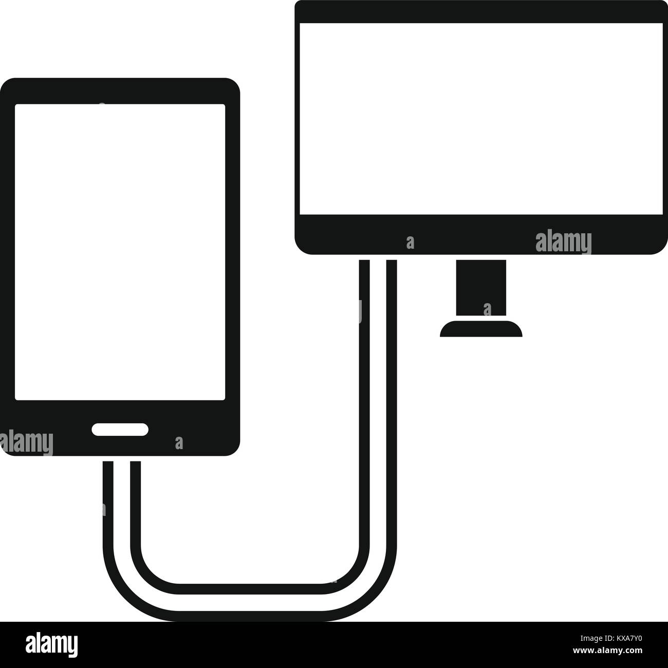 Connection phone icon, simple style Stock Vector Image & Art - Alamy