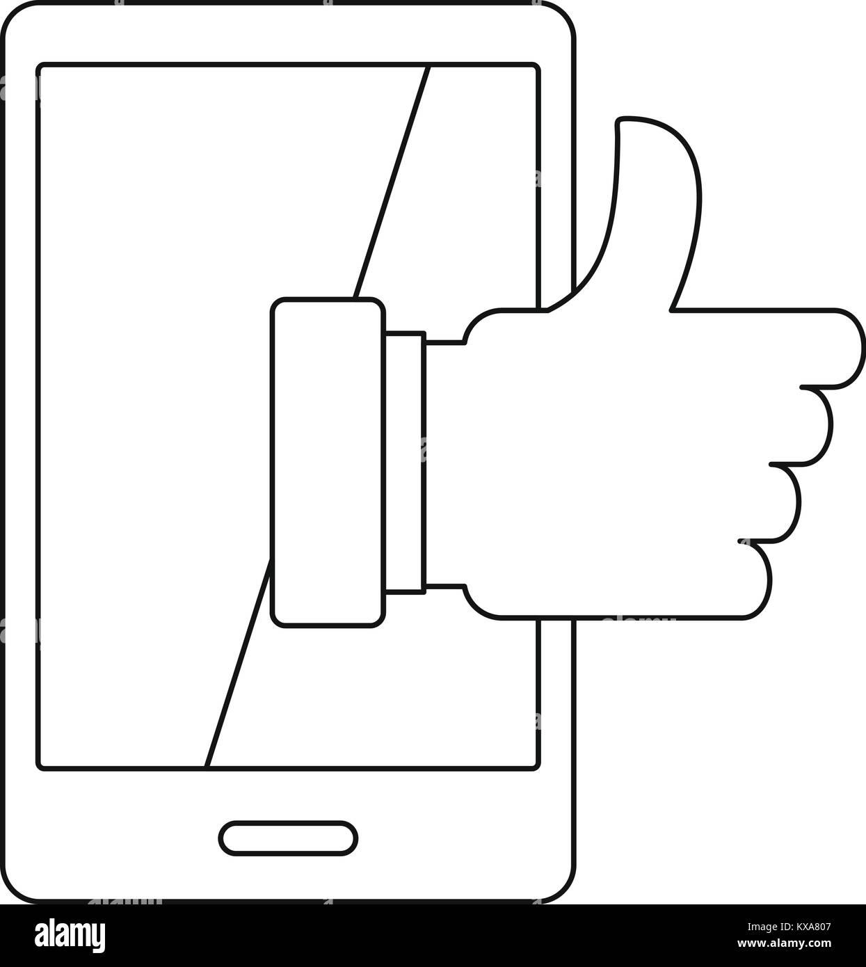 Super phone icon, outline style Stock Vector Image & Art - Alamy